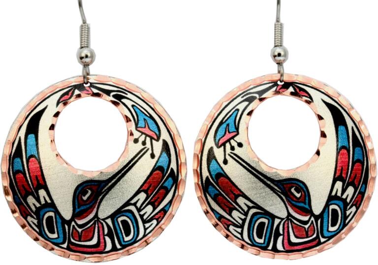 Alaska Native Hummingbird Earrings, Wholesale Alaska Earrings