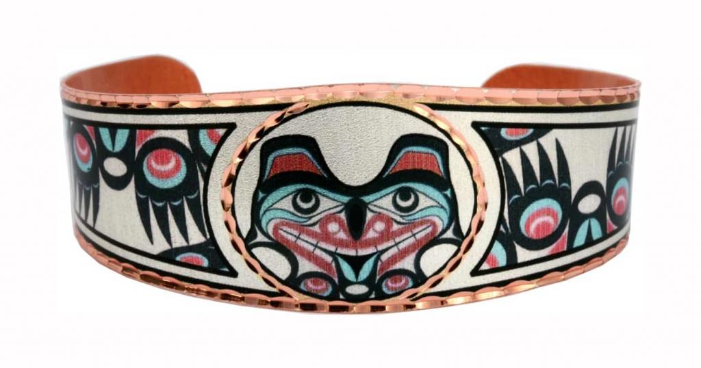 Alaska Native Bear Bracelet, Native Alaska Copper Jewelry