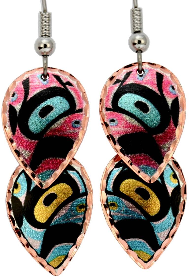 Abstract Native Alaska Earrings, Wholesale Alaska Native Jewelry