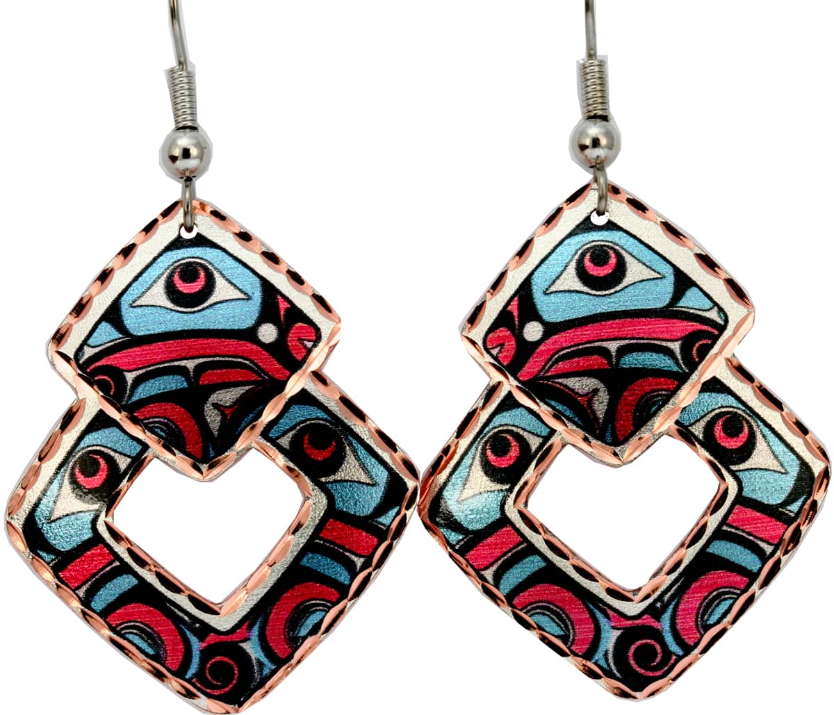 Abstract Native Alaska Earrings, Wholesale Alaska Native Jewelry