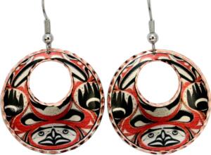 Dangle Alaska Native Totem Earrings, Unique Alaska Jewelry