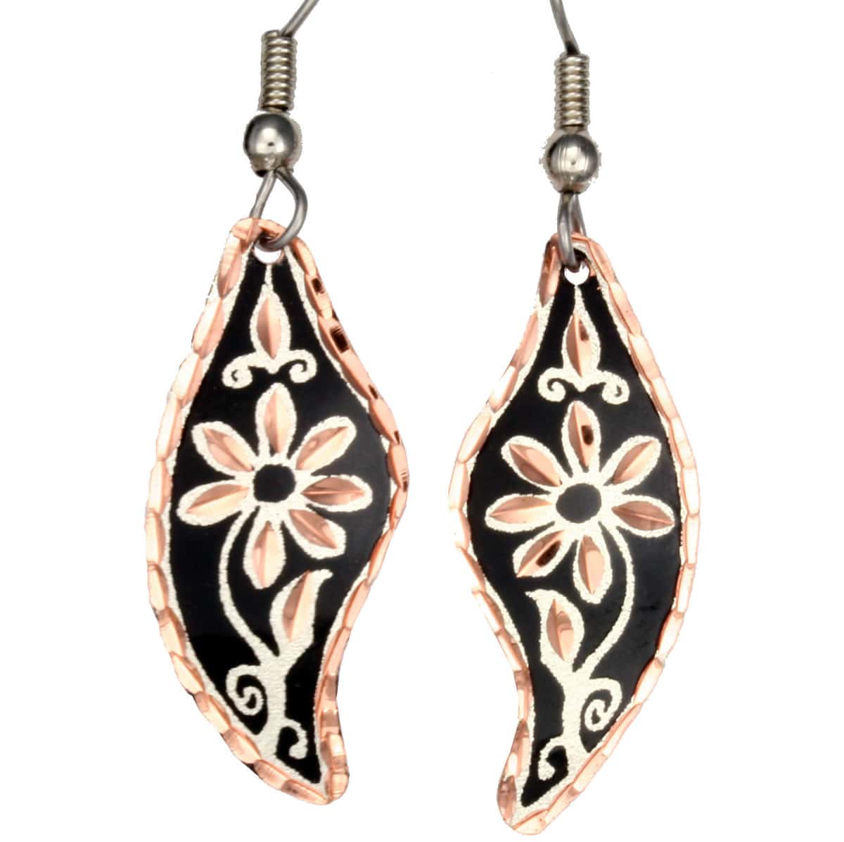 Dangle Handmade Flower Earrings, Flower Jewelry Earrings