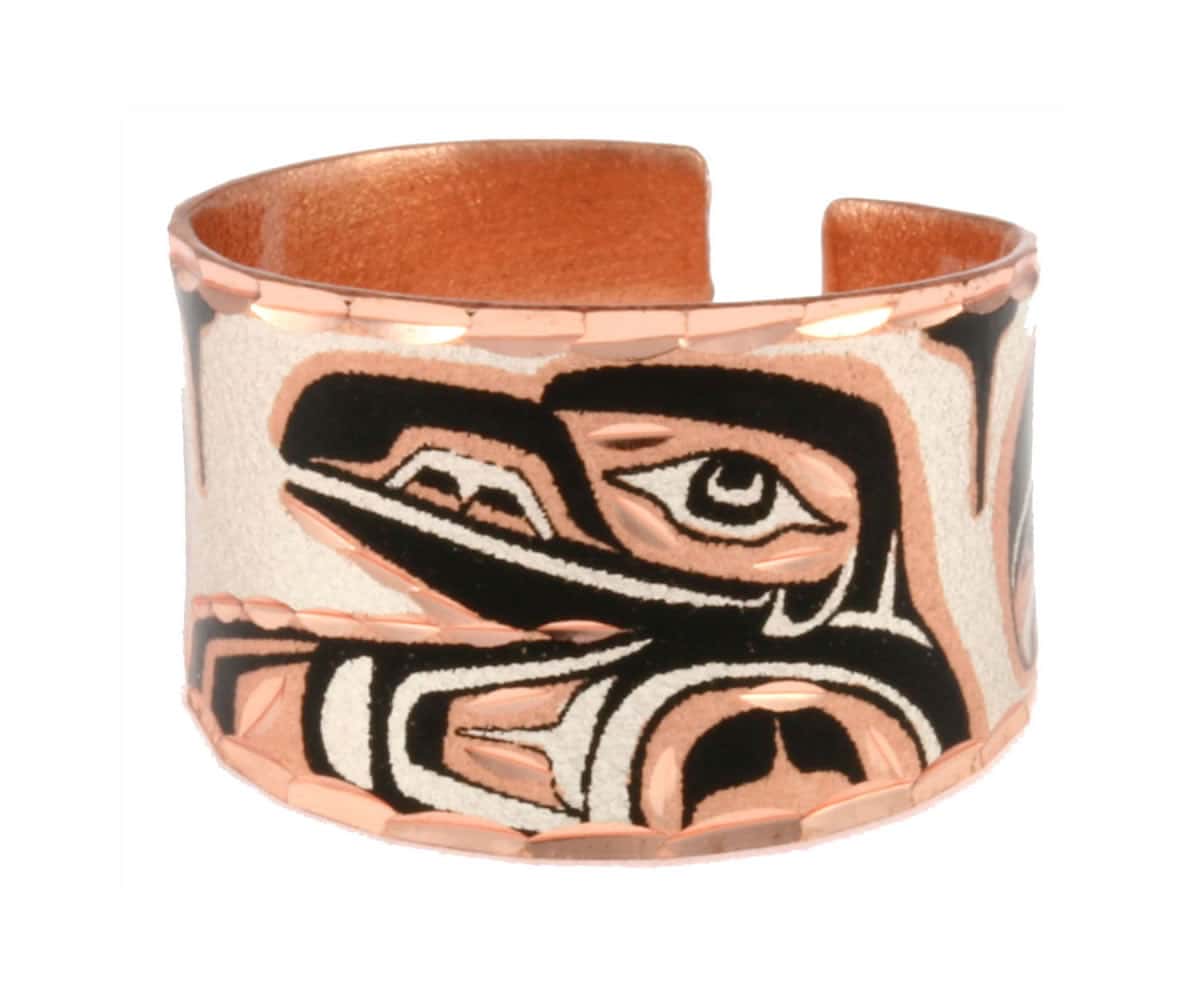 Northwest Native Raven Ring, Handmade Copper Native Rings