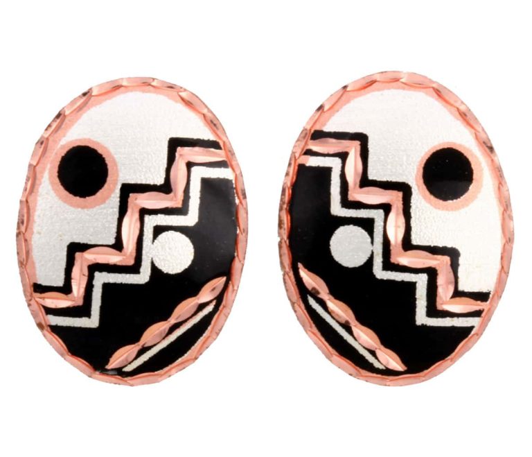 Art Deco Post Earrings, Handmade Stud Earrings for Women