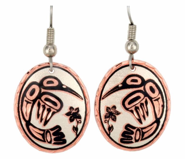 Canadian Native Hummingbird Earrings, Canadian Native Jewelry