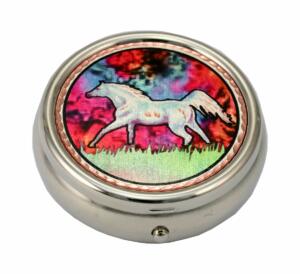 Unique Wolf Pill Boxes, Best Copper Wolf Art Decorated Pillboxes