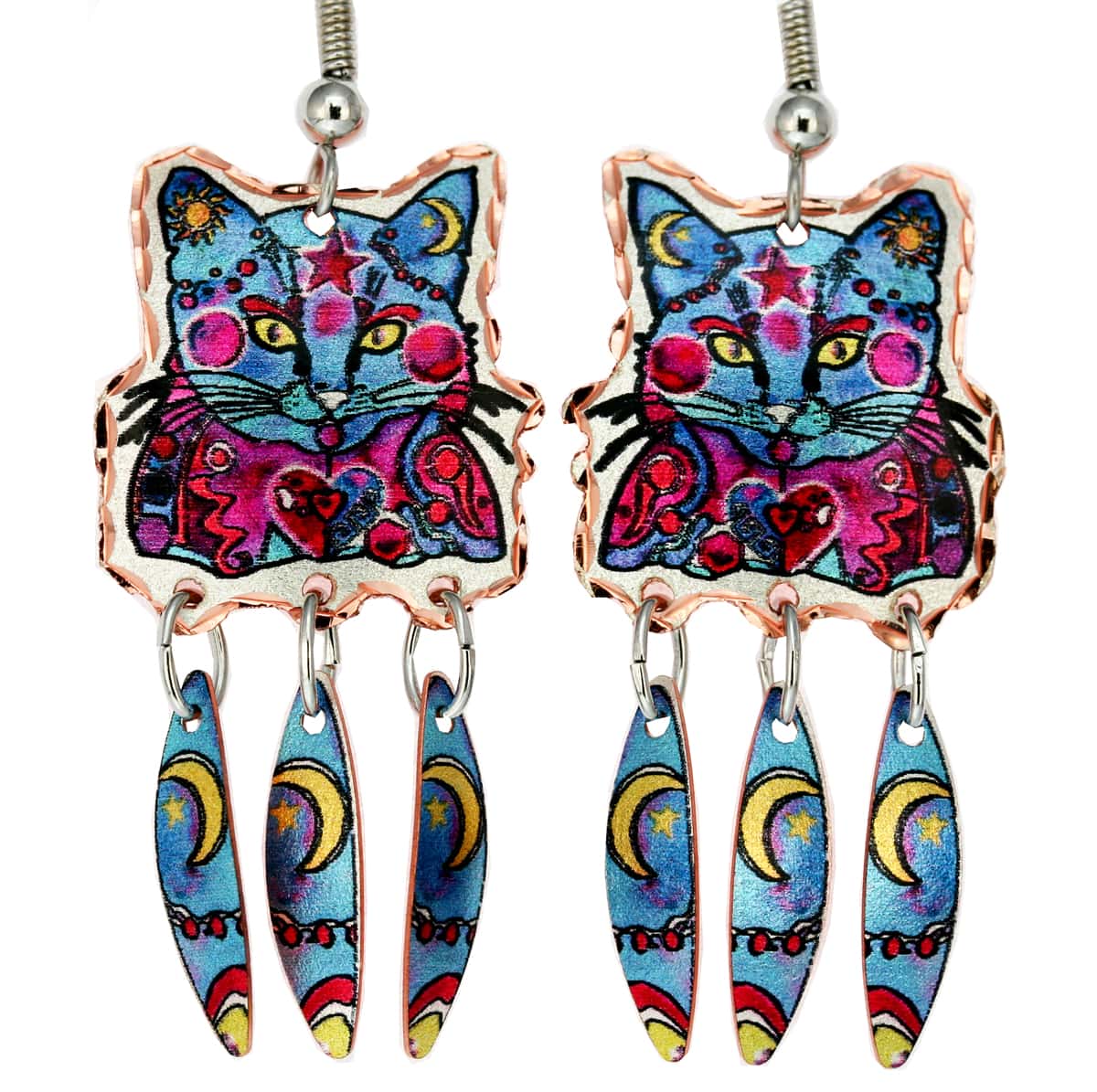 Watercolor Art Dragonfly Earrings, Fine Art Dragonfly Earrings