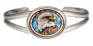 Eagle Head Wire Bracelet, Colorful Artwork Decorated Wire Bracelets