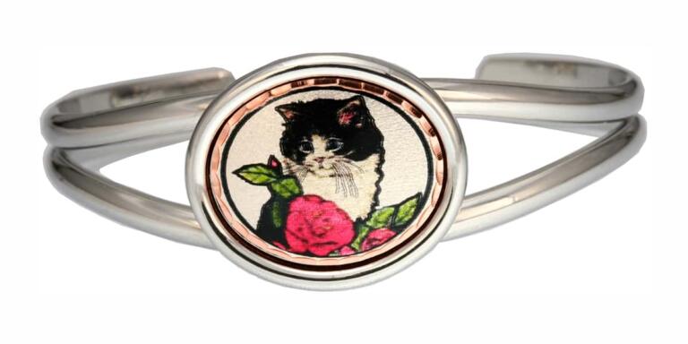 Inukshuk Bracelet, Copper Artwork Decorated Wire Bracelets