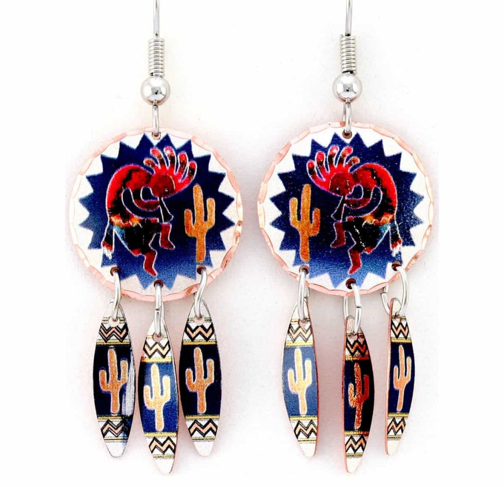 Splendid Dangle Native American Earrings, Buy Handmade Native Jewelry