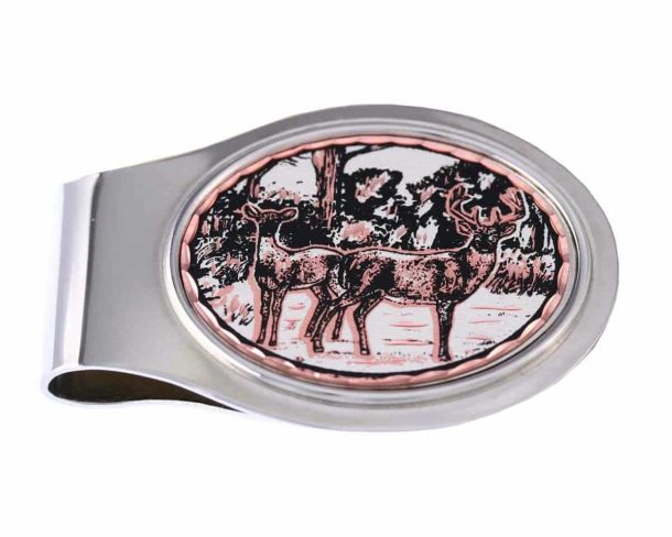 Howling Wolf Money Clip, Wholesale Copper Gifts, Unique Money Clips