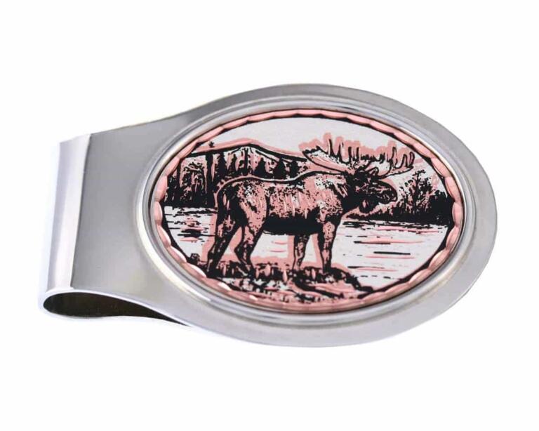Howling Wolf Money Clip, Wholesale Copper Gifts, Unique Money Clips
