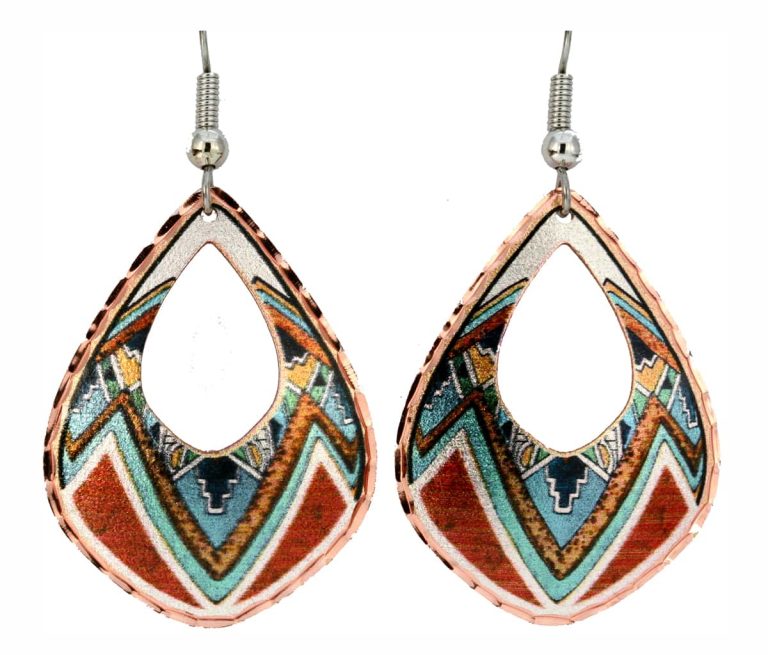Teardrop Hoop Native Earrings, Native American Earrings