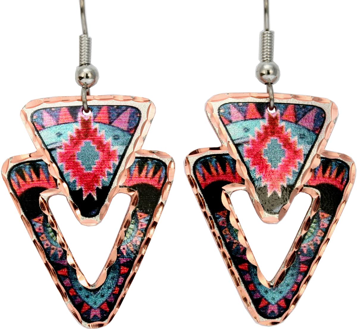 Southwestern Native American Earrings, Southwest Art Earrings