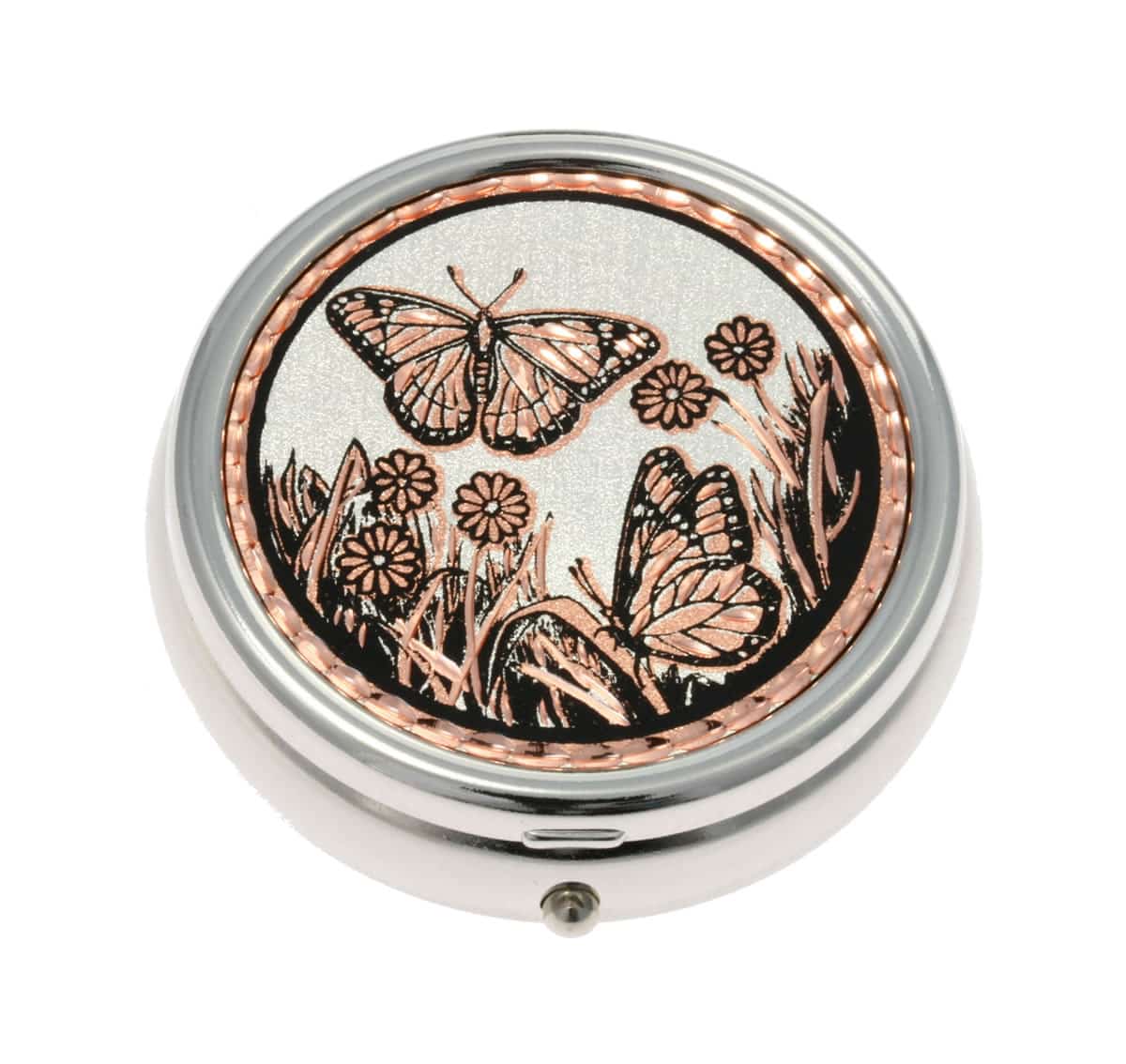 Monarch Butterfly Pill Box, Handmade Wholesale Copper Gifts