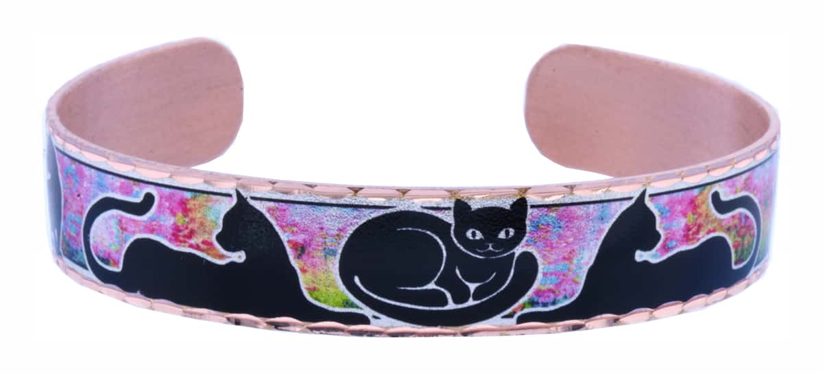 Cat Cuff Bracelets, Handmade Copper Cat Bracelets, Copper Cuffs