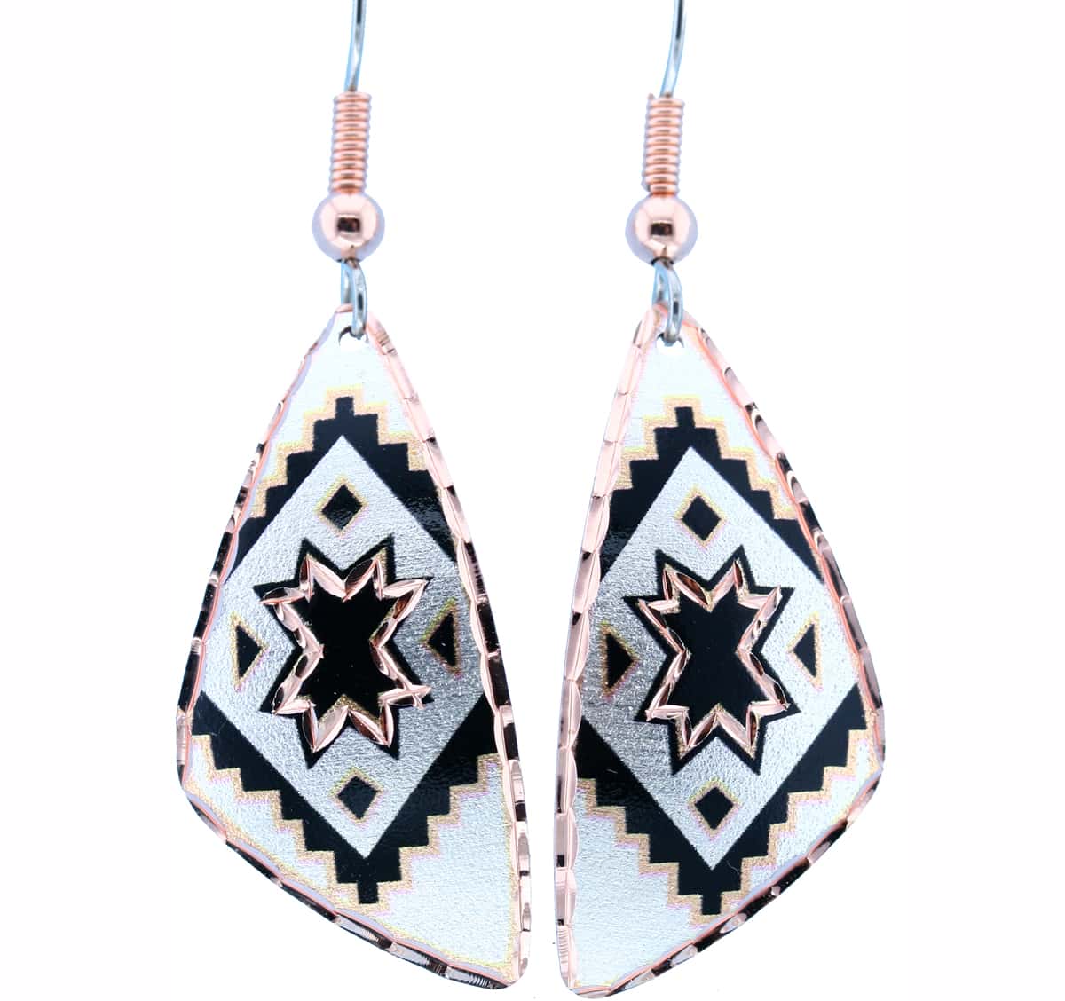 Native Star Earrings, Chic Southwestern Native American Earrings