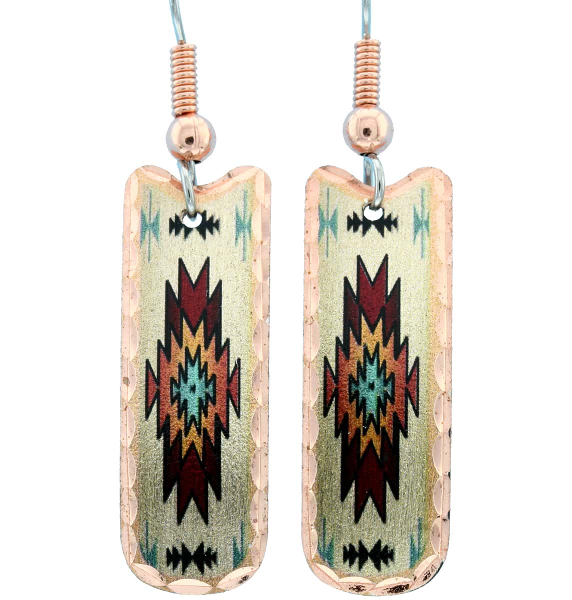 Rectangular Dainty Native Earrings, Native American Earrings