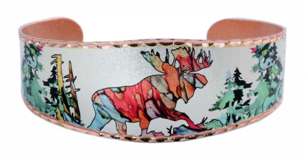 Moose Bracelet, Alaska Jewelry Northern Lights Moose Bracelets