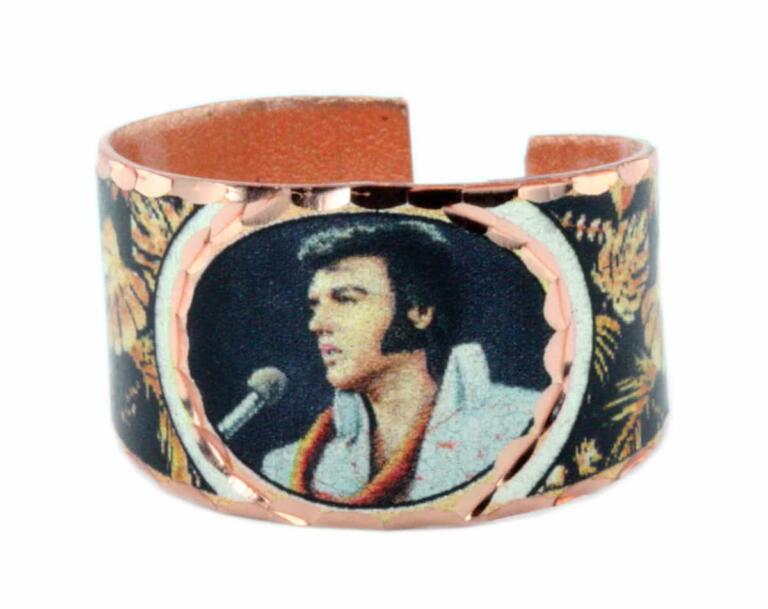 Elvis Presley Jewelry Earrings, Colorful Copper Elvis Earrings