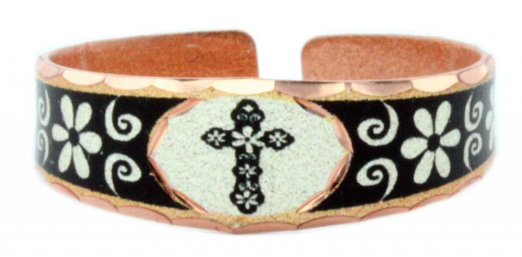 Floral Cross Rings, Copper Cross Jewelry Rings, Unique Rings