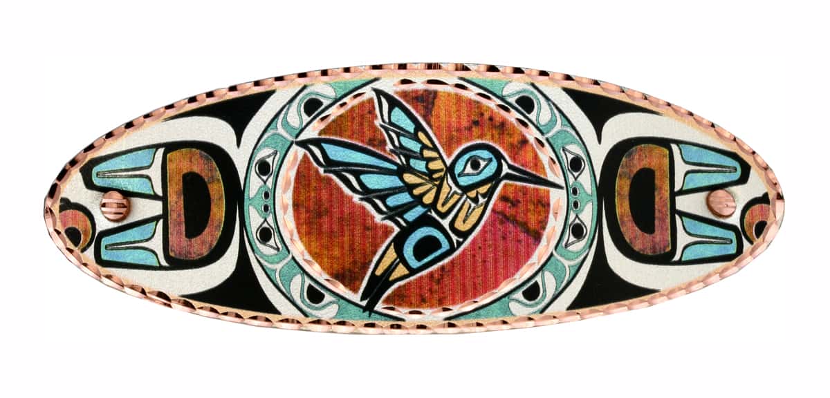 Northwest Native Hummingbird Hair Clip, Copper Native Hair Clips